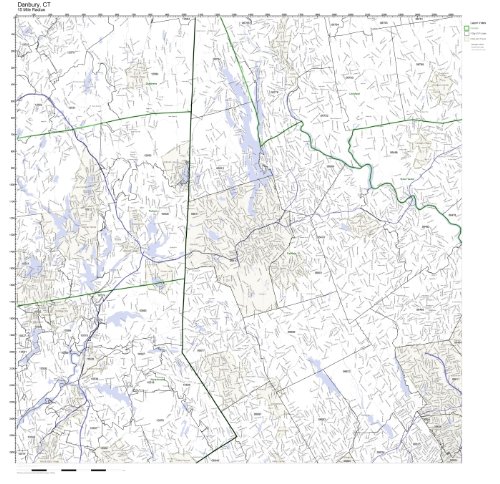Amazon.com : Danbury, CT ZIP Code Map Laminated : Prints : Office Products
