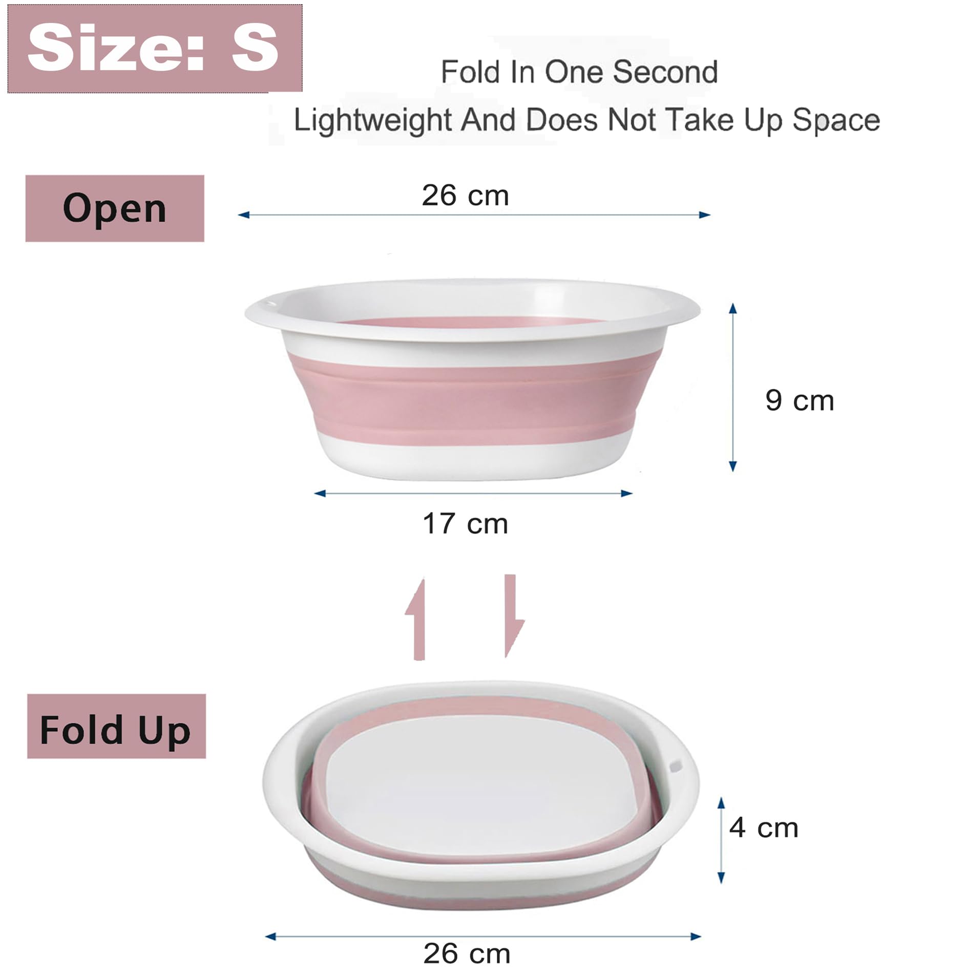 yenlk 3.5L Collapsible Washing Up Bowl, Portable Wash Basin Silicone ...