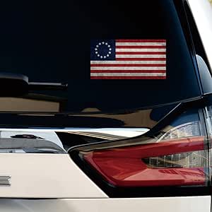 Amazon.com - Betsy Ross Flag Decal Sticker Vinyl 1777-1795 American Subdued Distressed A ...