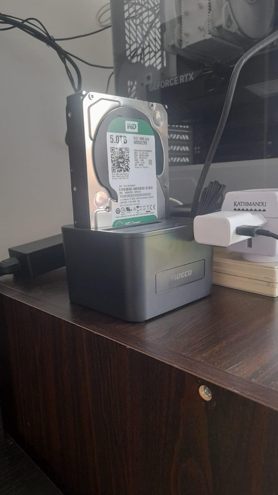 FIDECO Hard Drive Docking Station, USB 3.0 SATA Hard Drive Reader for 2 ...