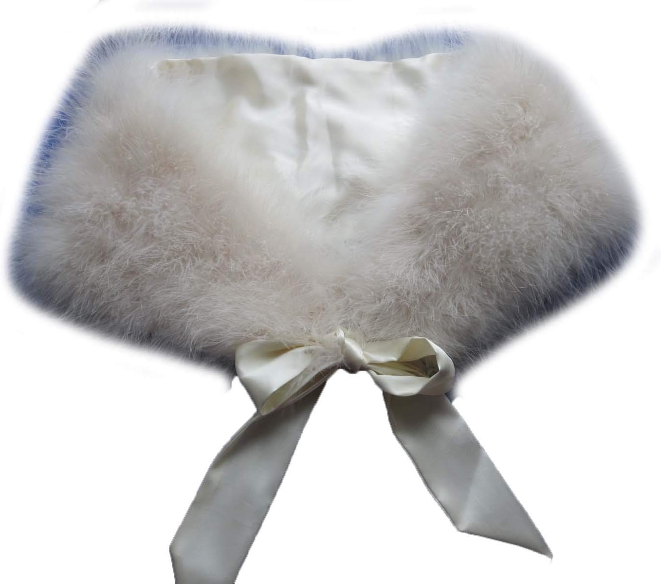 Amazon.com: XUYUZUAU Real Ostrich Feather Cape With Silk ribbon Scarf ...