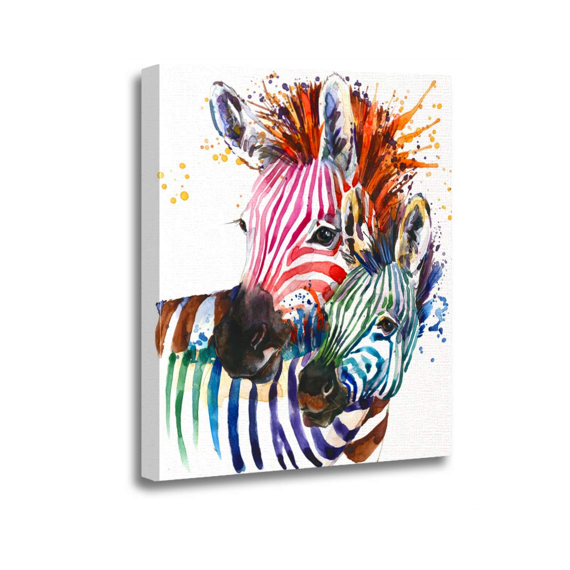Colorful Zebra Splatter Paint