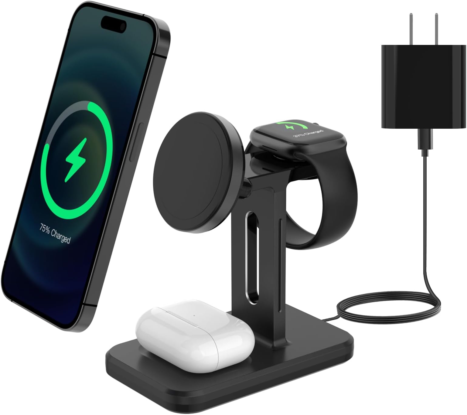 Amazon.com: 3 in 1 Charging Station Apple for Mag Safe,Upgraded ...