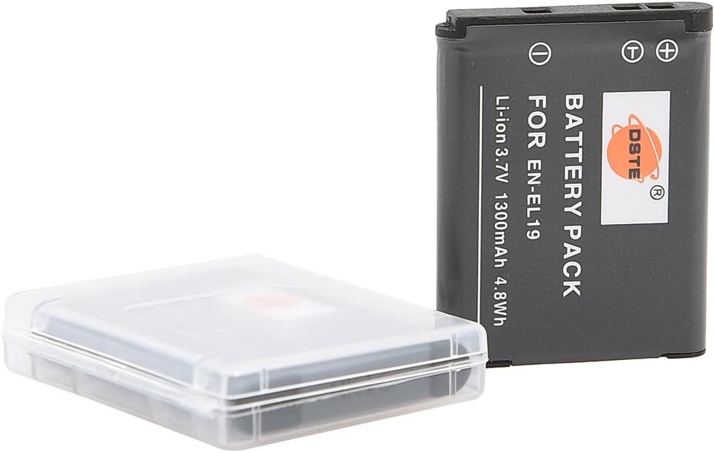 DSTE 2PCS EN-EL23 ENEL23 (2200mAh/3.8V) Battery Compatible with Nikon ...