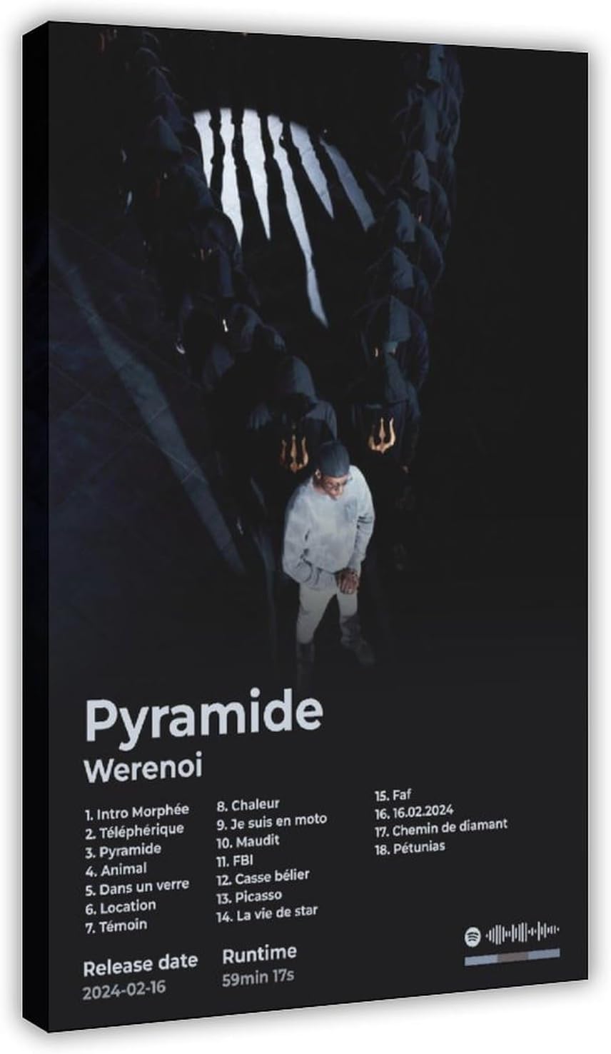 RTWXYK Affiche d'Art Werenoi Hip Hop Musique Album Couverture Pyramide ...