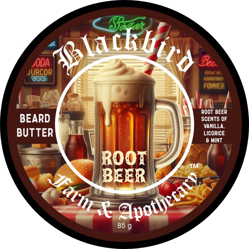 Blackbird Farm & Apothecary Beard Butter for Men, Root Beer Fragrance ...