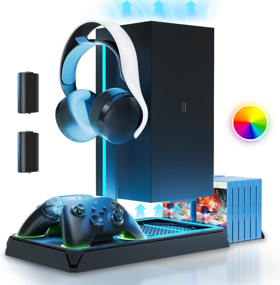 Amazon.com: HONCAM Xbox Stand with Cooling Fan for Xbox Series X/S,Xbox ...