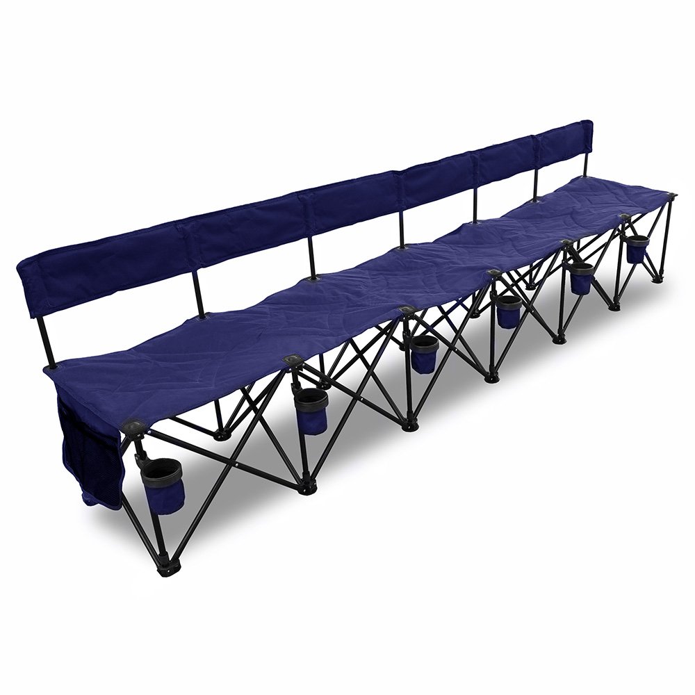 Amazon.com : GoTEAM! Pro 6 Seat Portable Folding Team Bench w ...
