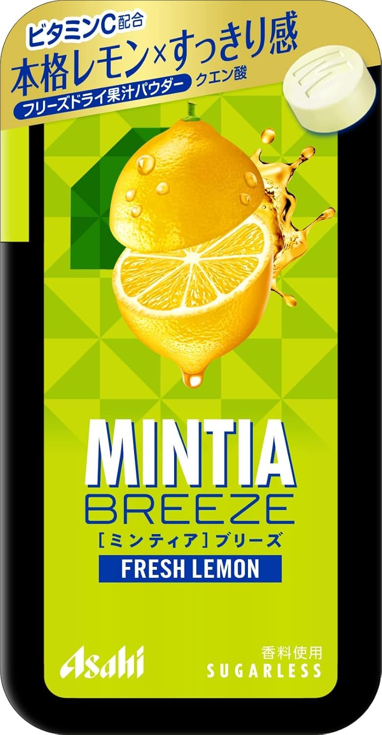 Asahi Mintia Breeze Fresh Lemon Sugarless Mint | 30 Tablets | Pack of 3 | Made in Japan : Amazon ...