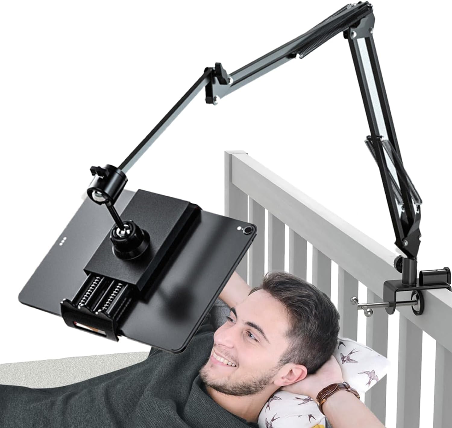 SAMHOUSING Tablet Stand for Bed,360 Degree Rotating Bed Tablet Mount ...