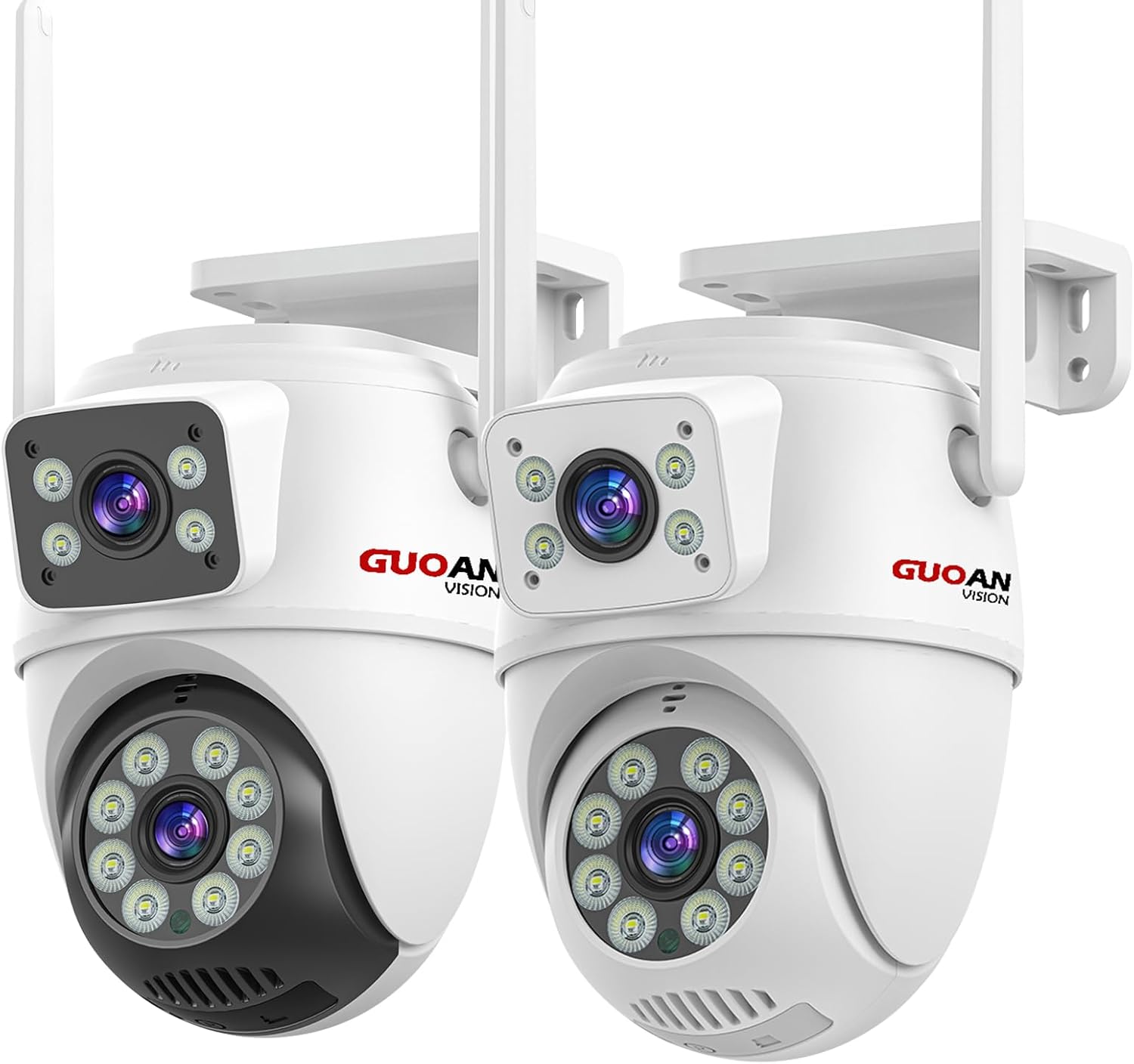 Amazon.com : GUOANVISION 6MP Dual Lens Security Camera Outdoor Wireless ...