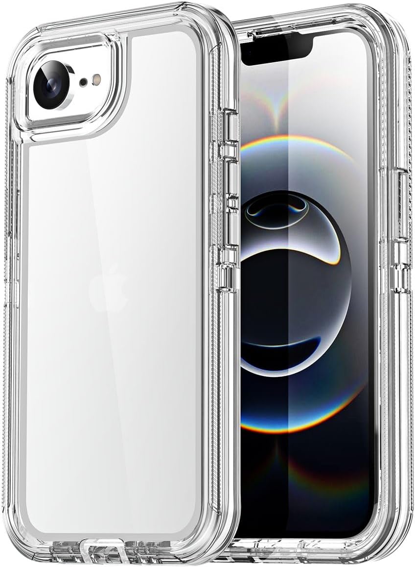 Amazon.com: AICase for iPhone 16E Clear Case(6.1"),Heavy Duty Drop ...