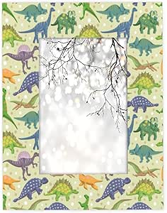 Dinosaurs 4x6 Picture Frame, Dinosaur Patterns Wood Photo Frames, 4x6 ...