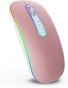 cimetech Bluetooth Wireless Mouse, Slim Rechargeable Bluetooth Wireless ...