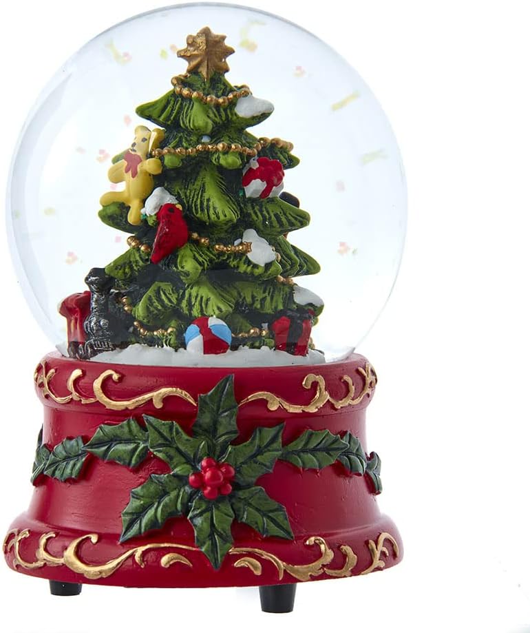 Amazon.com: 100MM Musical Christmas Tree Water Globe : Home & Kitchen
