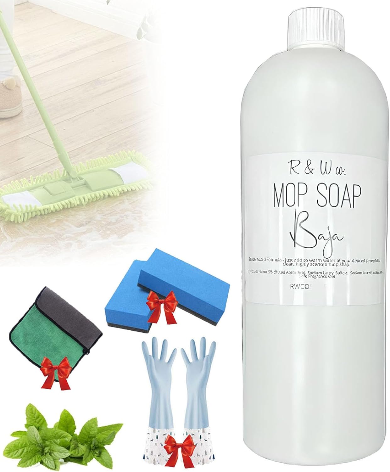 Amazon.com: HEENGLO R&W Mop Soap, 32 FL.OZ Mop Soap For Floor Cleaning ...