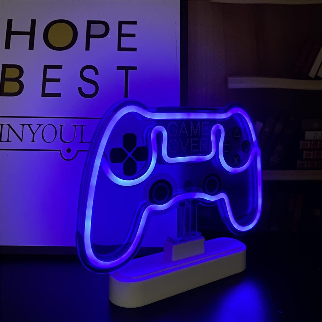 QiaoFei Game Neon Sign Blue Gaming Wall Lights Decor for Game Room Led ...