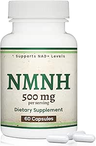 Amazon.com: NMNH (NMN Supplement) (Dihydronicotinamide Mononucleotide) 500mg Per Serving, 60 ...