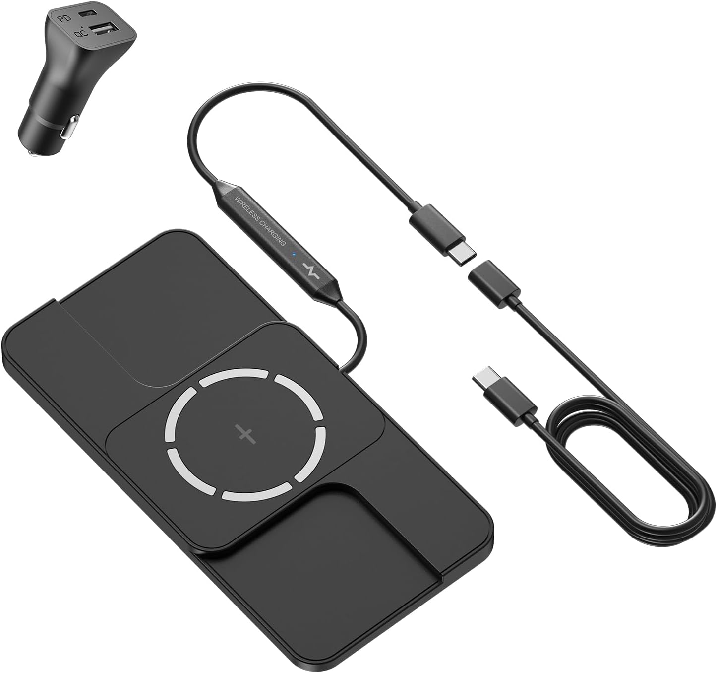 Amazon.com: Wireless Charger Car Magnetic Charging pad Fast Wireless ...