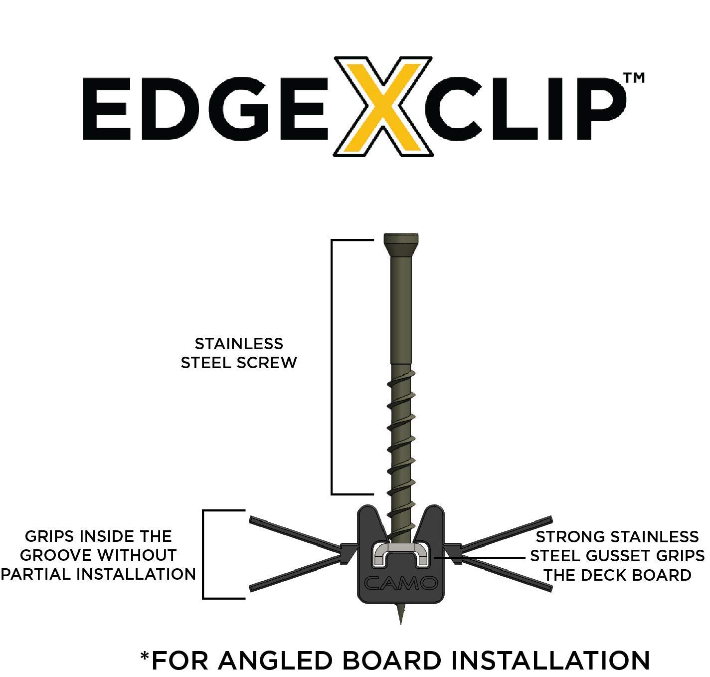 Camo Edgeclip (90 Ct For Sale CAMO EDGEClip (90 Ct) - For Grooved Deck ...