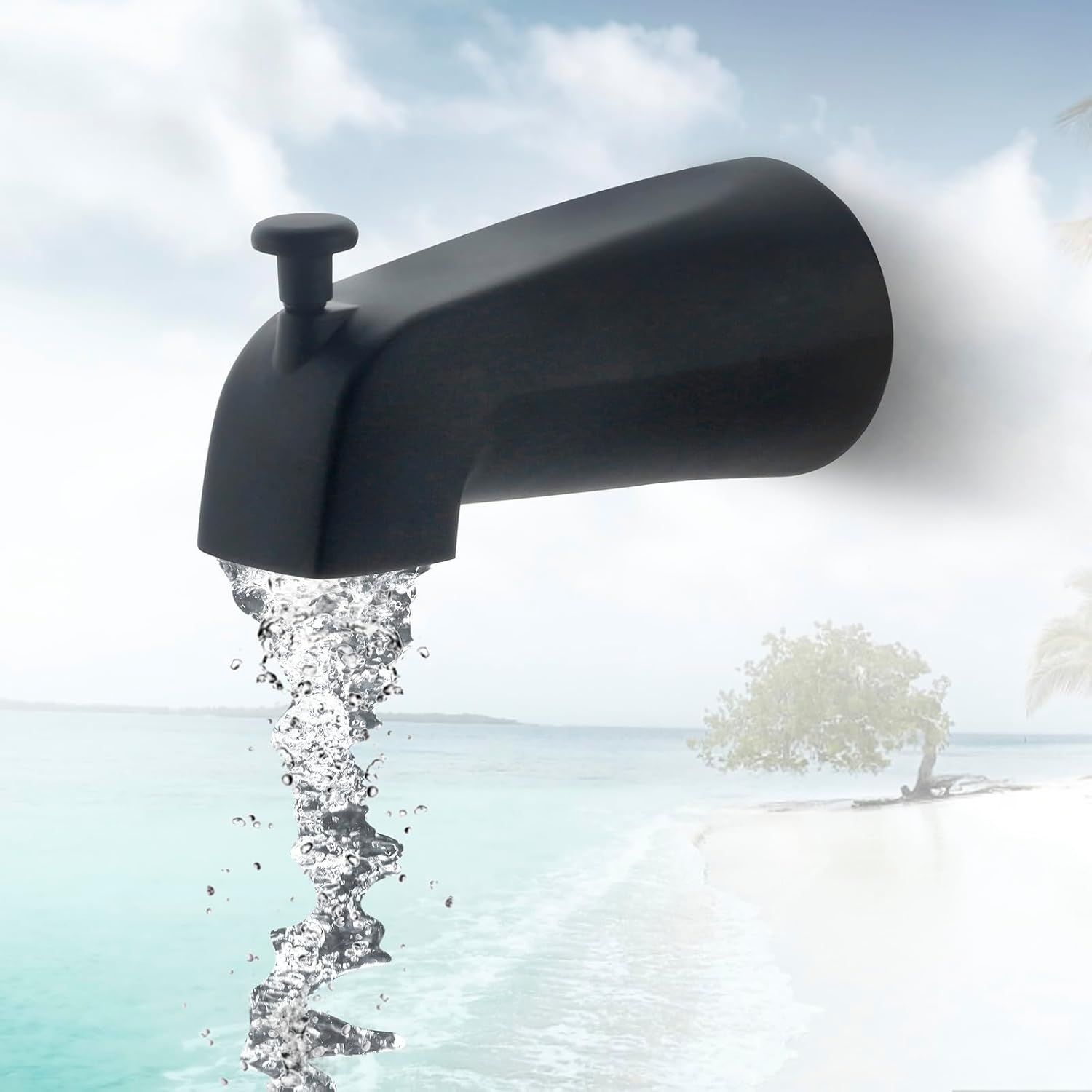 COXOVAY Slip Fit Tub Spout with Pull-Up Diverter for 1/2" Copper Tube ...