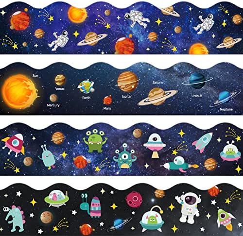 Amazon.com: AnyDesign 69Ft Outer Space Bulletin Board Borders 4 Designs ...