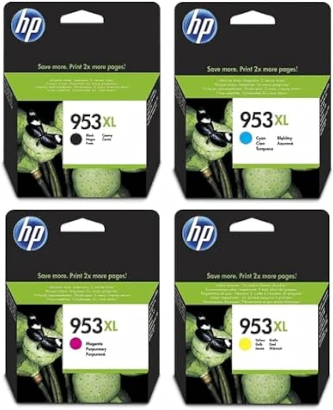 HP 308 2er-Pack Schwarz/Cyan/Magenta/Gelb Original Druckerpatronen ...