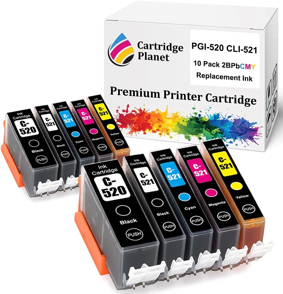 Cartridge Planet 10 Pack (2BK,2PBK,2C,2M,2Y) Compatible Ink for Canon ...