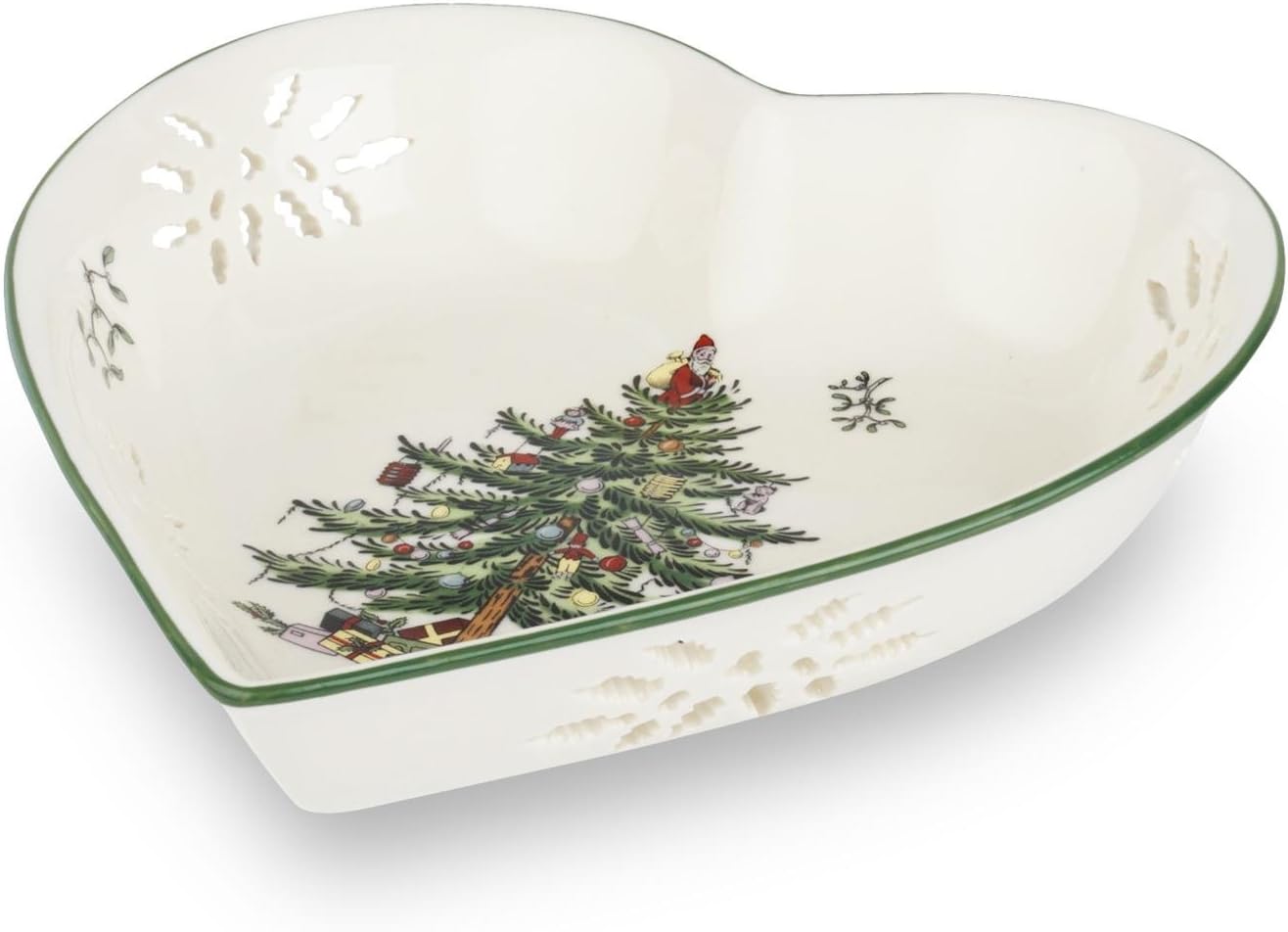 Amazon.com | Spode Christmas Tree 12.5-Inch Sculpted Square Serving ...