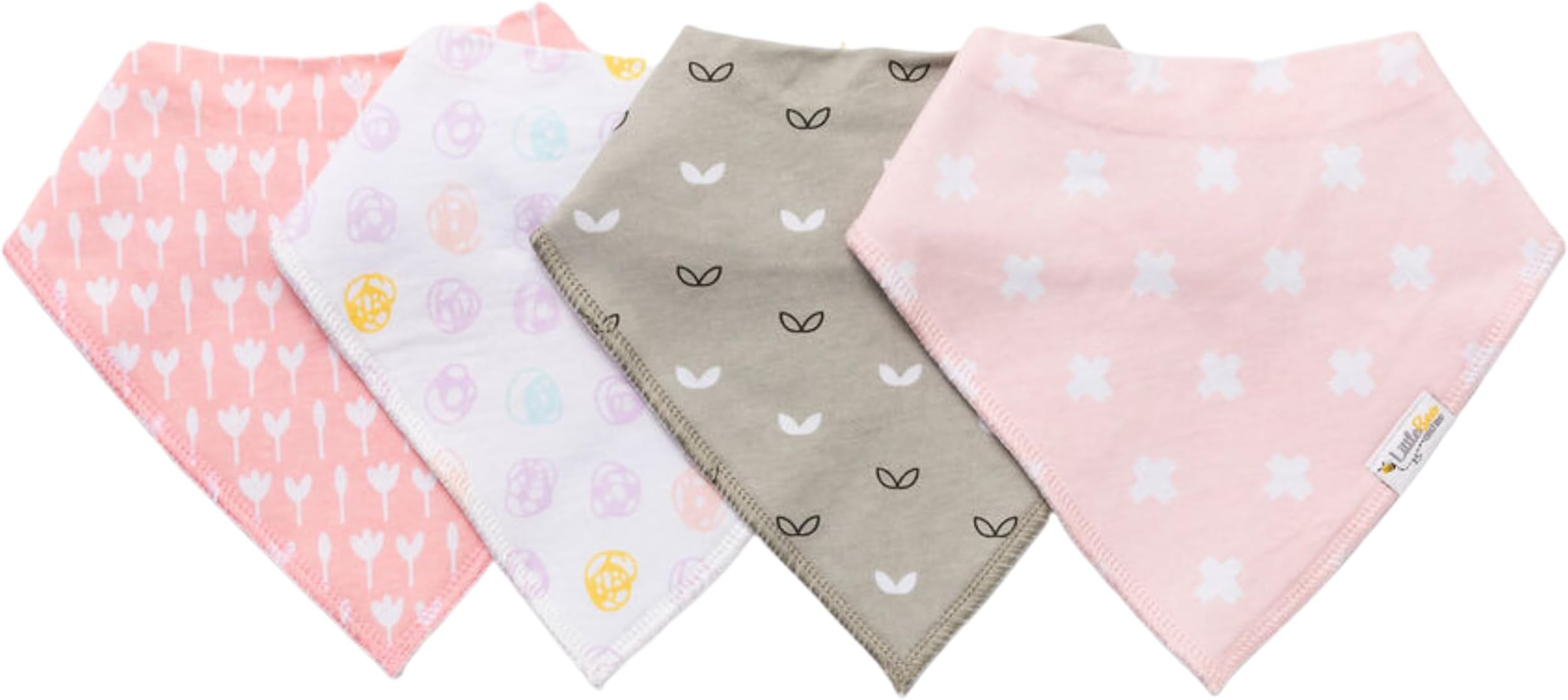 KeaBabies 8-Pack Bandana Drool Bibs for Girls - Organic Cotton Bibs for ...