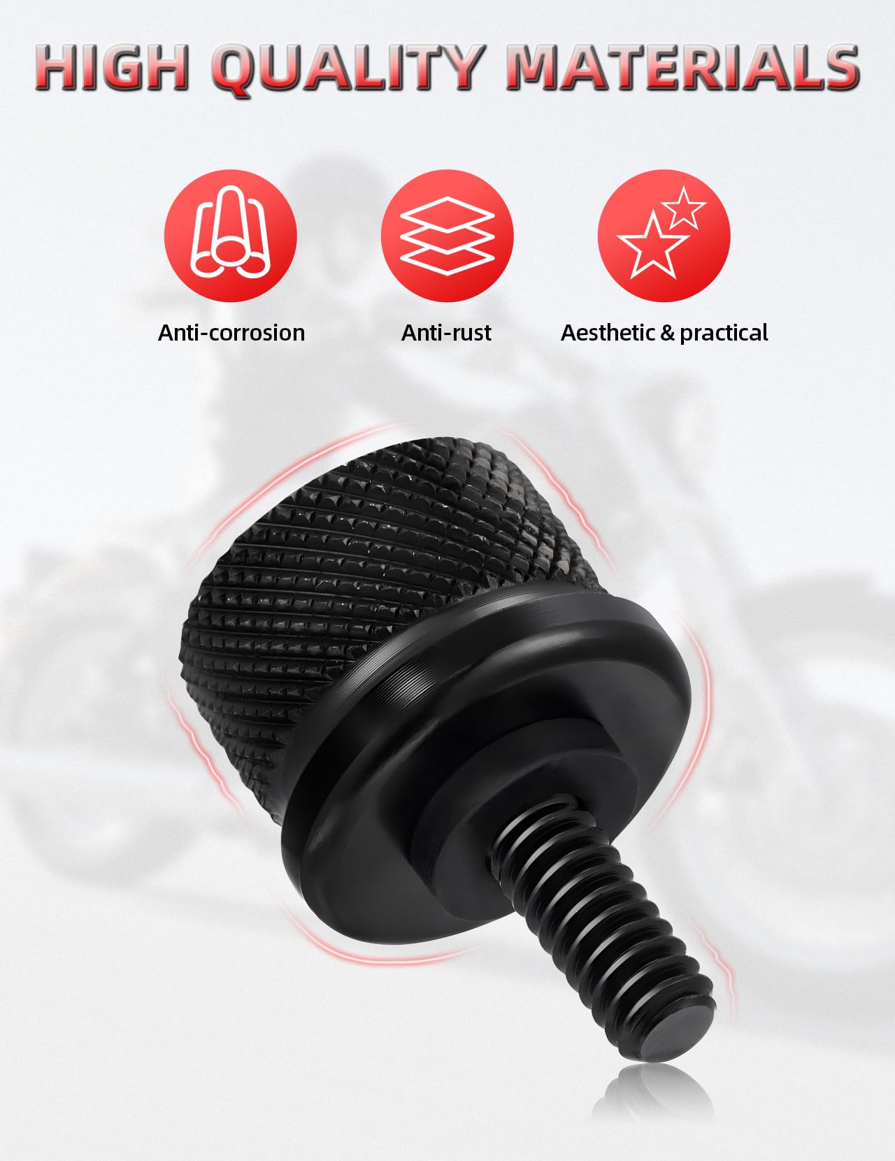 Snapklik.com : Black Aluminium Seat Bolt Tab Screw Mount Compatible For ...