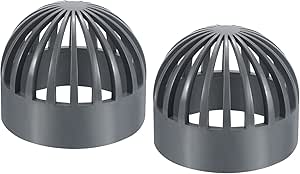 PATIKIL 110mm ID Atrium Drain Grate Cover, 2 Pack Round Outdoor UPVC ...