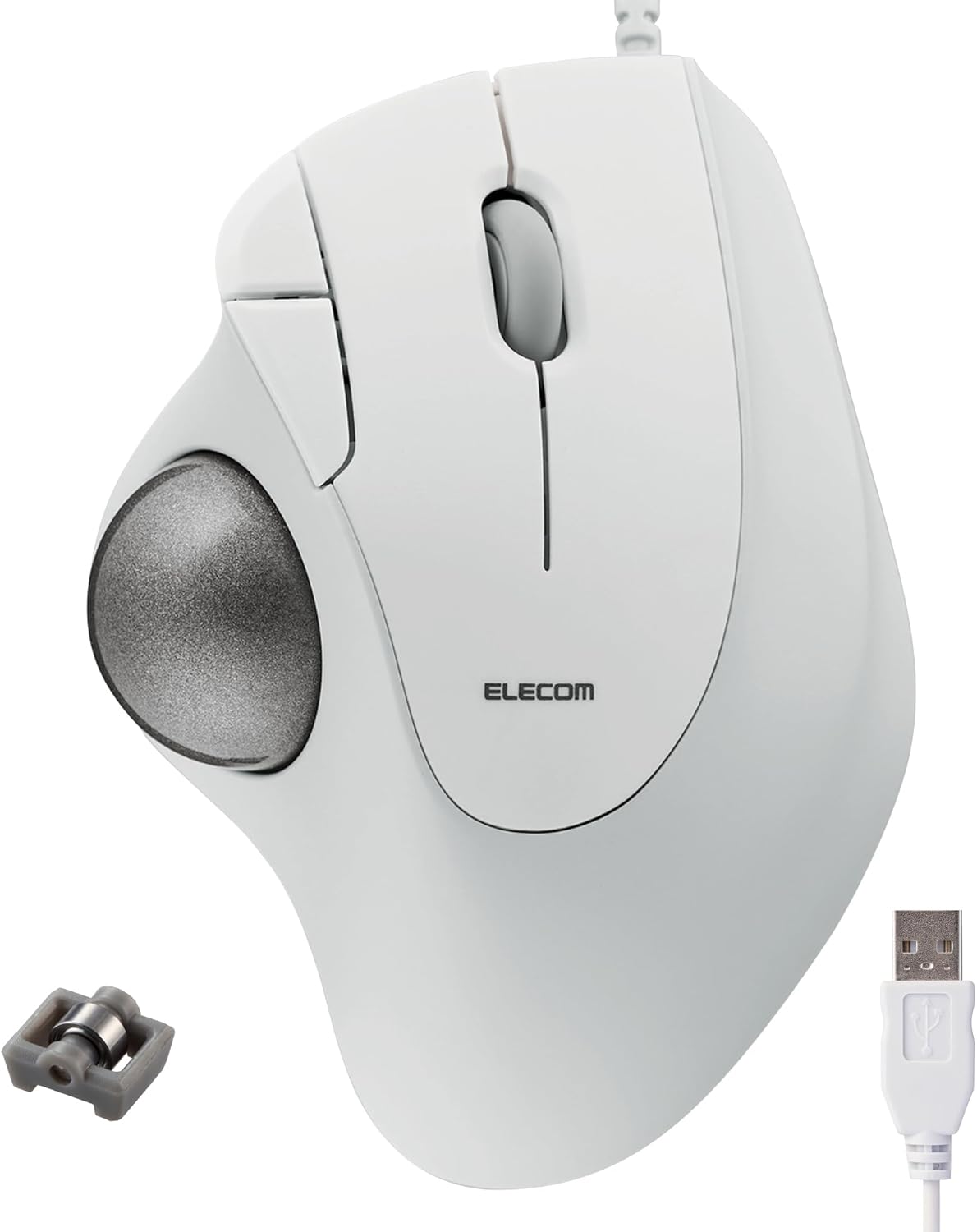 Elecom M-IT11URWH Wired Trackball Mouse IST Bearing Support Thumb ...