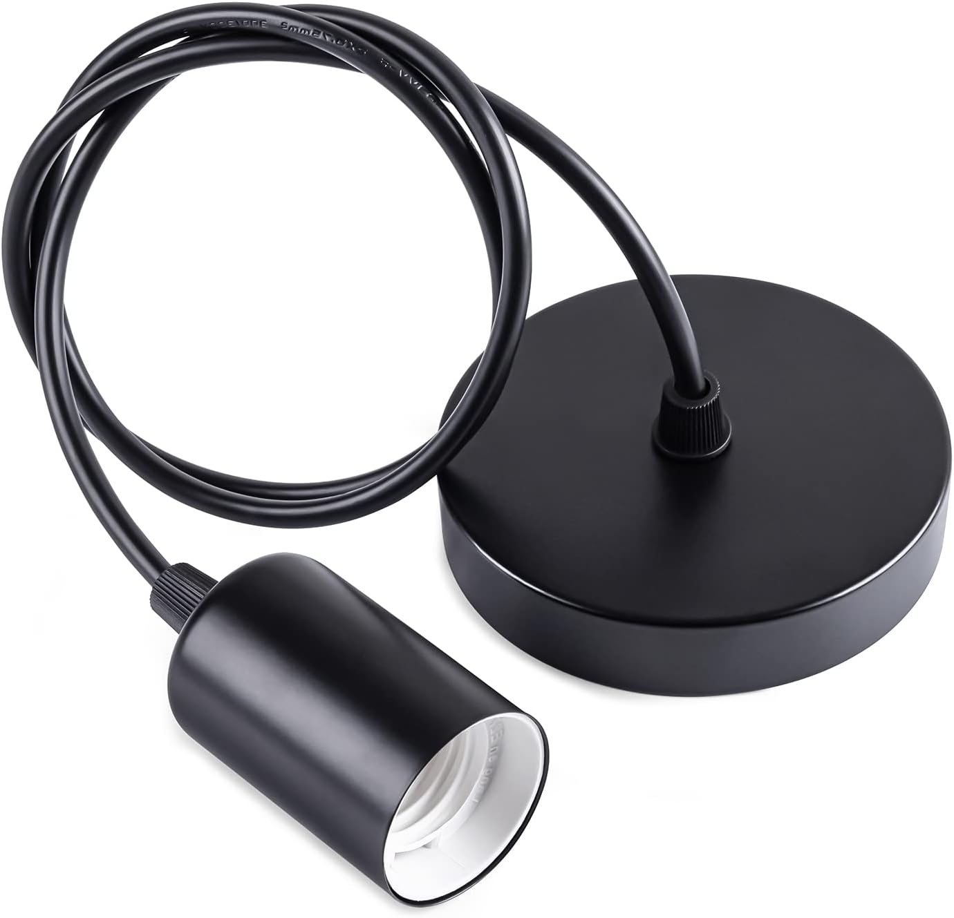 Sevenpers Pendant Light Fitting, E27 Metal Ceiling Rose Light Fitting ...