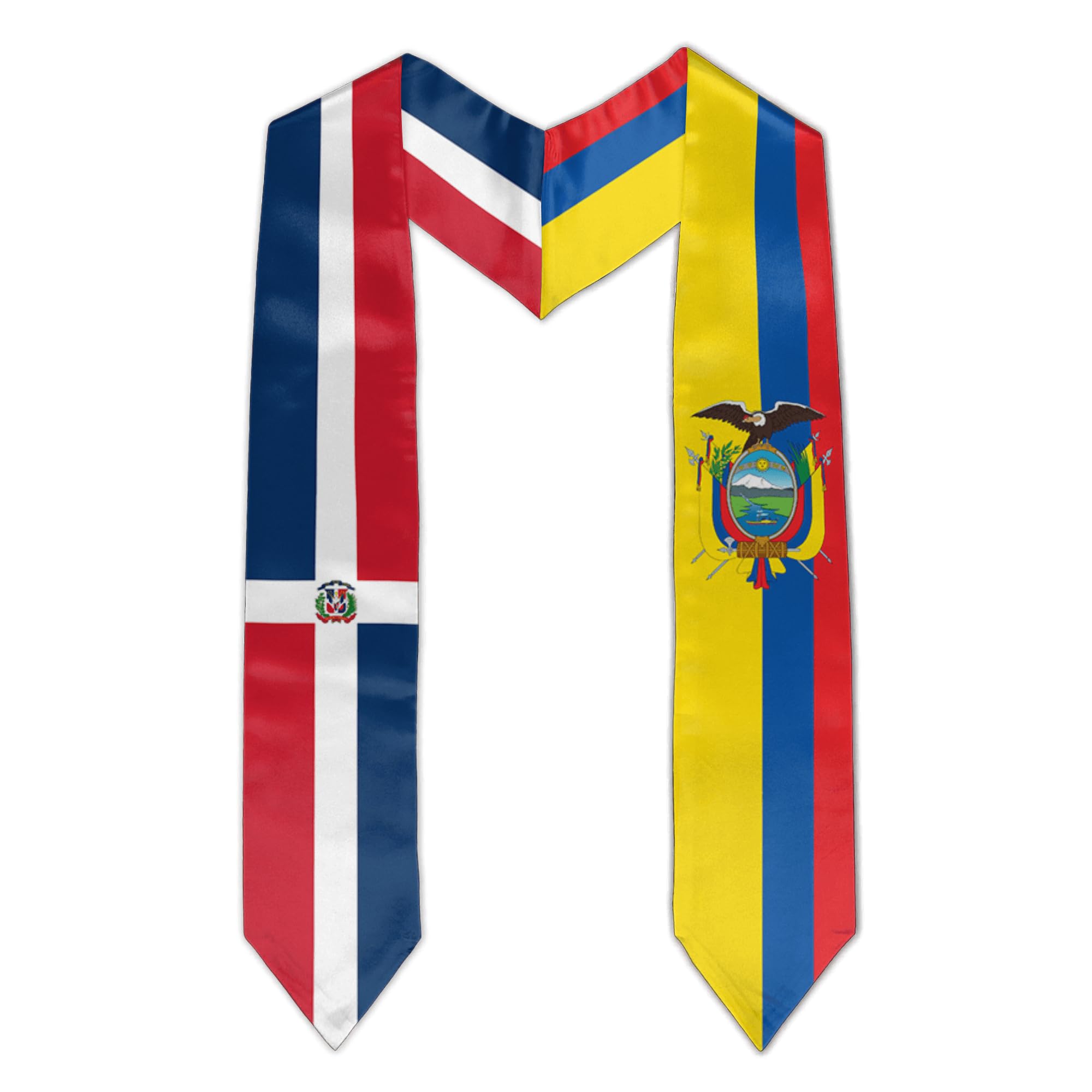 Snapklik.com : Dominican Republic Ecuador Mixed Flag Graduation Stole ...