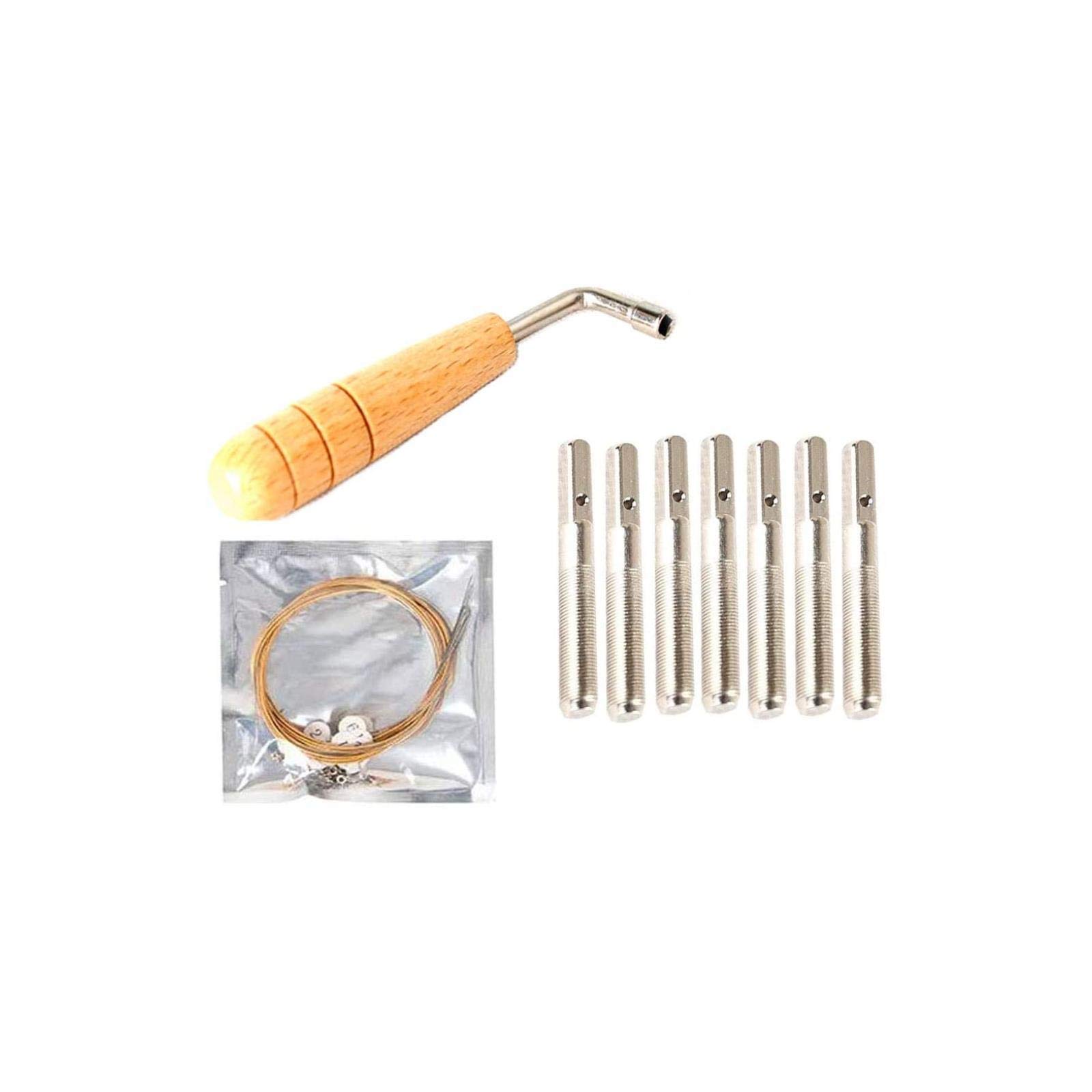 Snapklik.com : 7 Metal Harp String + 7pcs String Pin Nails + Tuning ...