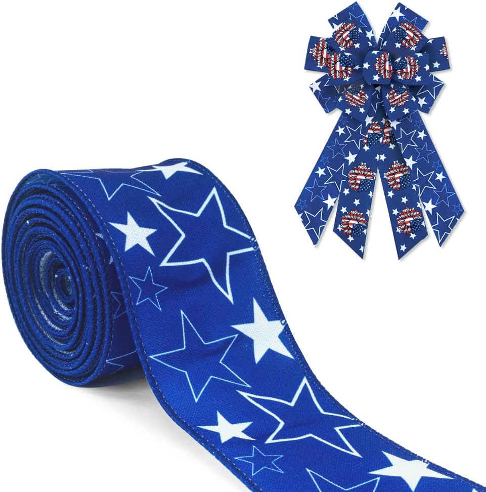Amazon.com: Patriotic 4th of July Ribbon for Wreath Bow Wrapping Gift ...