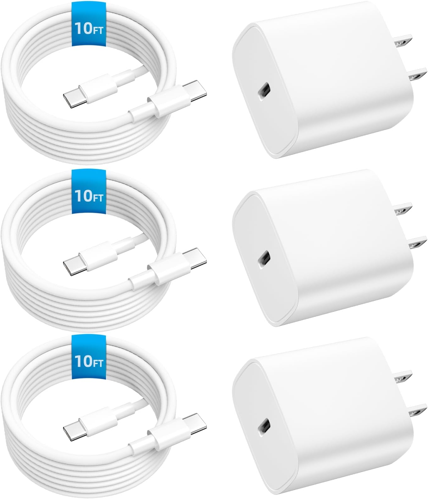 Amazon.com: 3-Pack 20W USB C Fast Charger for iPhone 15/15 Pro Max ...