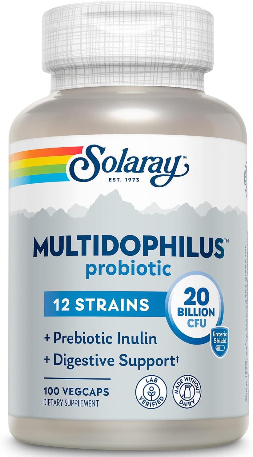 Amazon.com: SOLARAY Multidophilus 12 Strain Probiotic 20 Billion CFU ...
