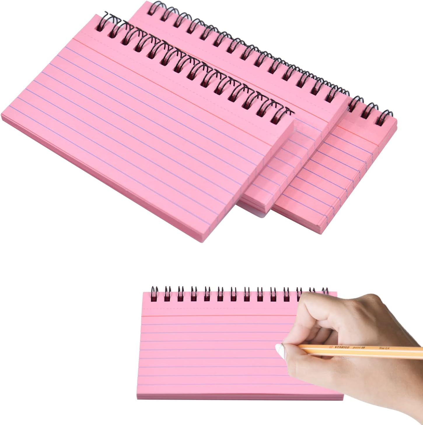 3 Pack Index Cards, 150 Sheets Flash Cards Lined Revision Cards Easy ...