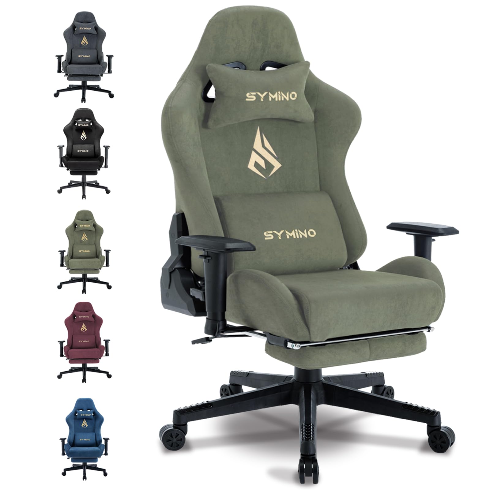 Symino Gaming Chair, Breathable Office Chair Made of High-Quality ...