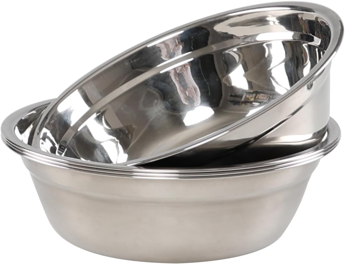 Amazon.com: Hommp 4-Pack Large Stainless Steel Mixing Bowls/Metal Prep ...