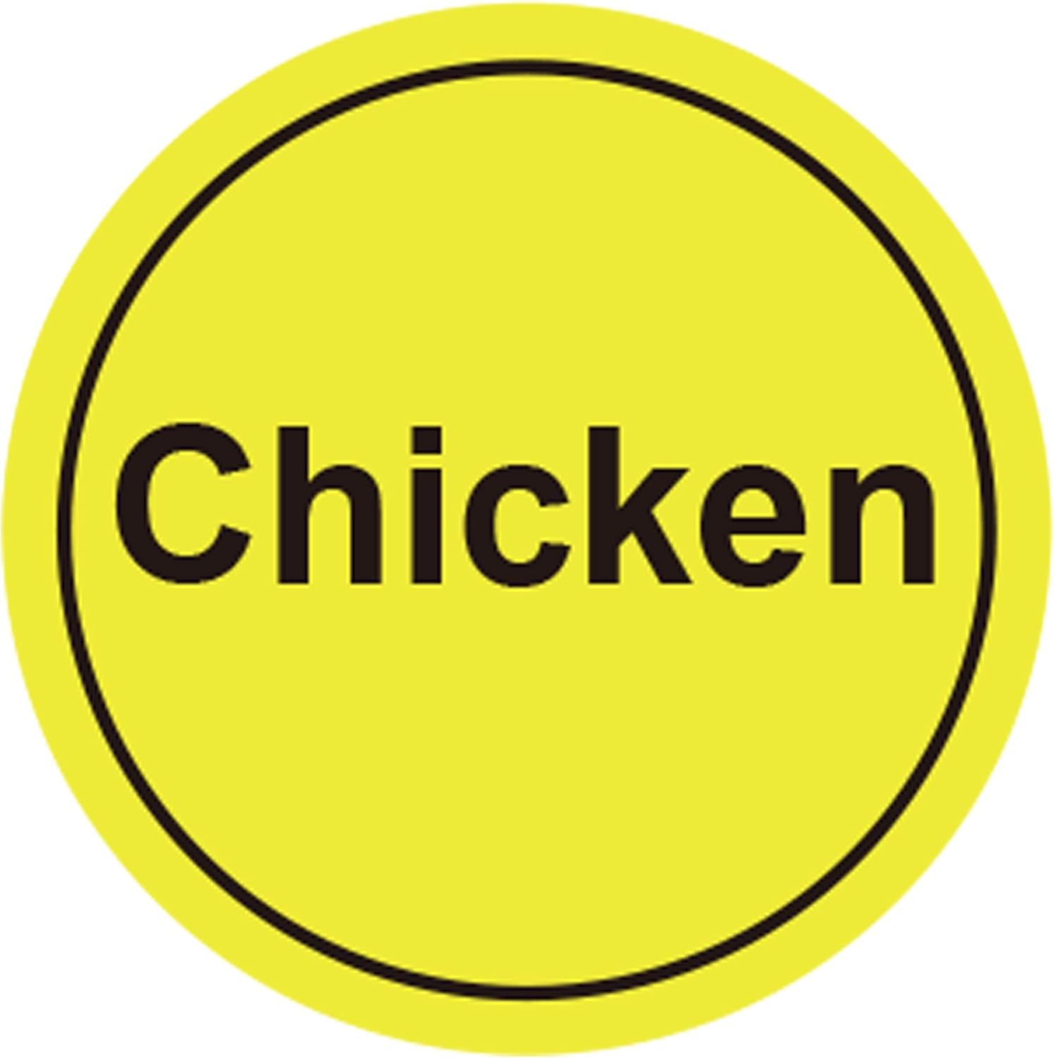 Amazon.com: Chicken Stickers Chicken Deli Labels 1 Inch Chicken Food ...