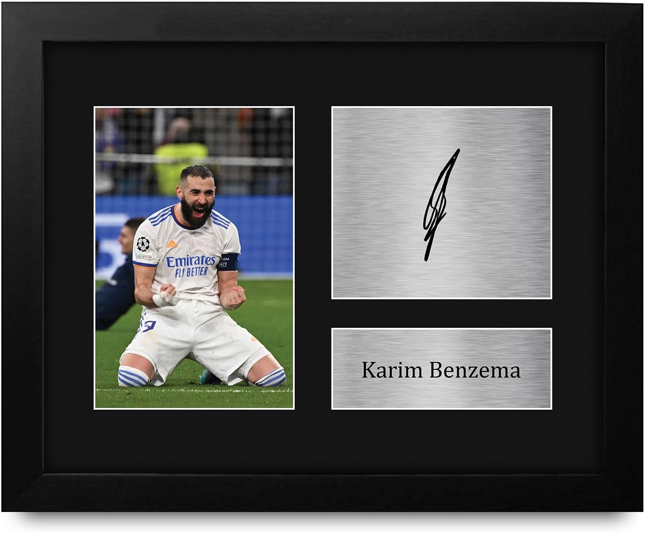 Amazon.com: HWC Trading Karim Benzema Real Madrid Framed Gifts Printed ...