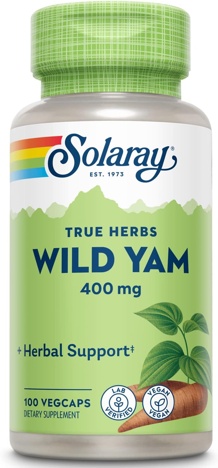 Amazon.com: SOLARAY Wild Yam Root Capsules, 400 mg | 100 Count : Health ...