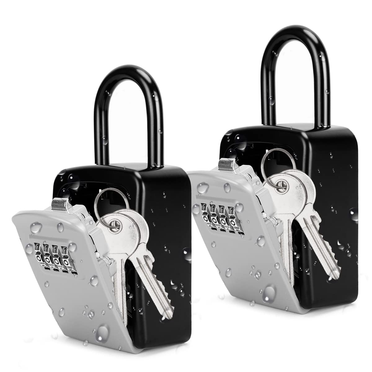 Amazon.com: Key Lock Box, [2 Pack] Wall Mounted Key Safe Box ...