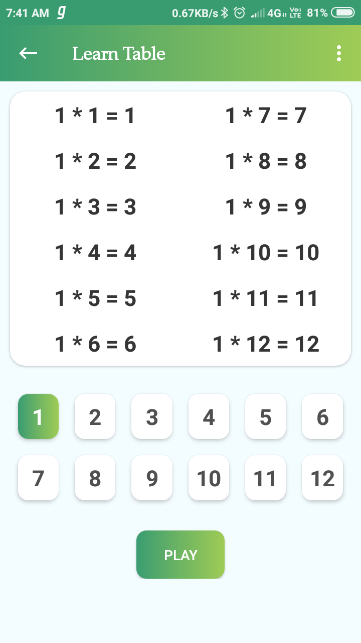 Kids Multiplication Table - App on Amazon Appstore
