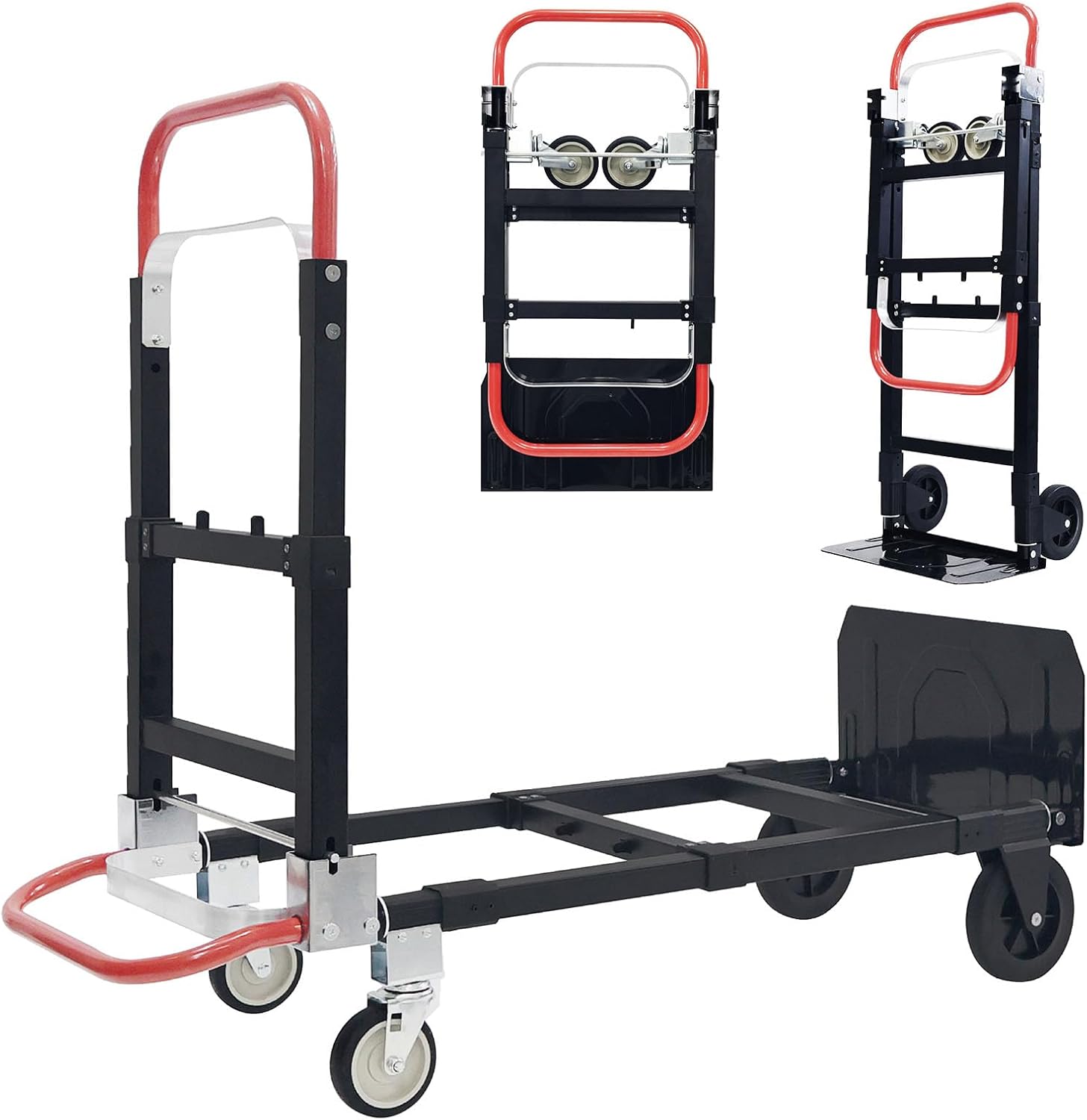 3 in 1 Convertible Hand Truck, Folding Hand Dolly Cart with Retractable ...