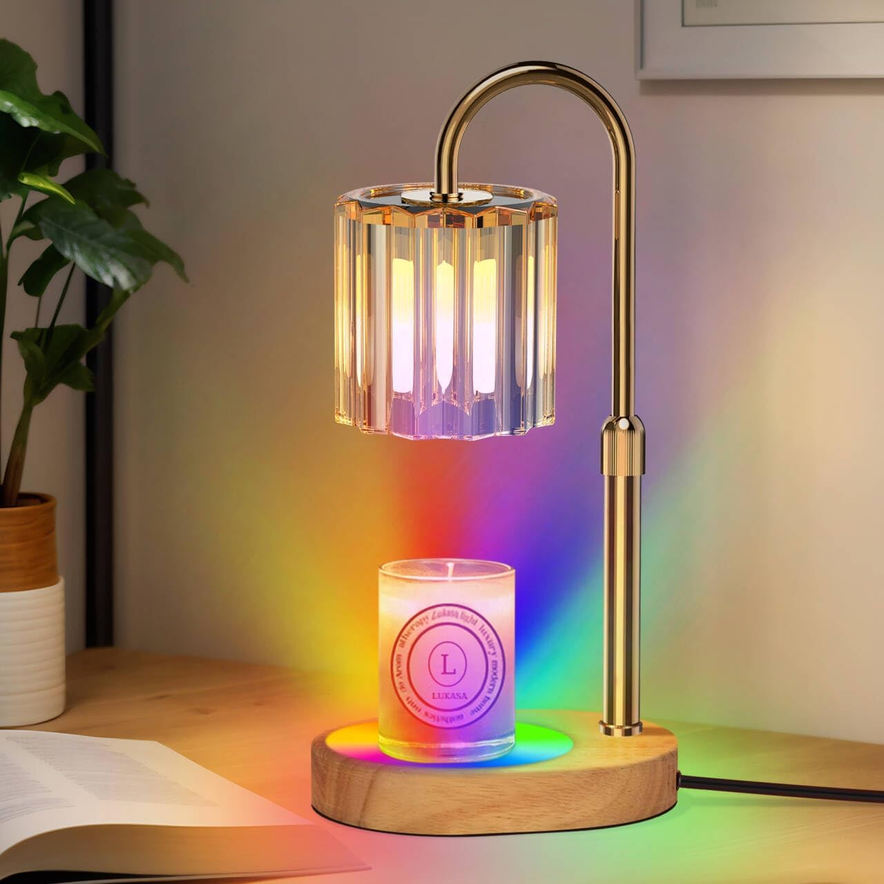 Amazon.com: Lukasa Candle Warmer Lamp, with RGB LED Lights,Timer and ...