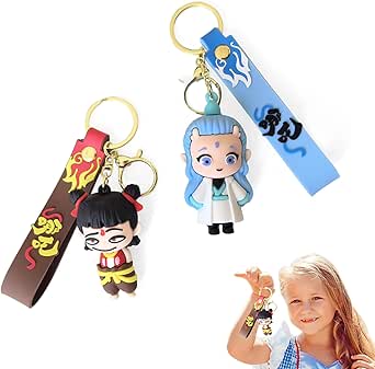 FBCRTA 2025 Nezha 2 Key Chain, Adorable Q - Version of Nezha and Ao ...